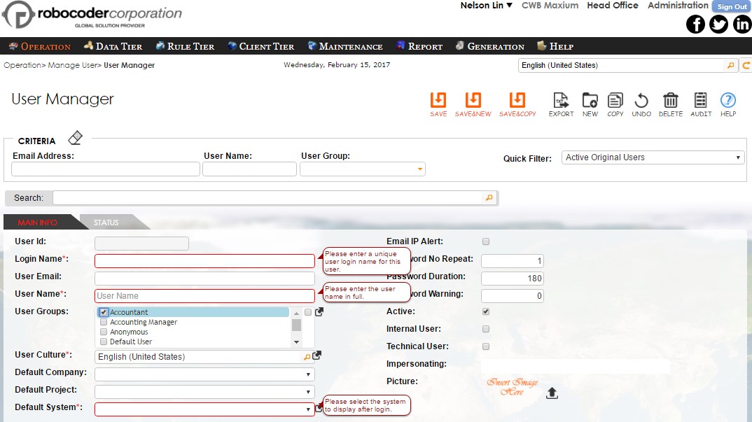 Data-Entry-Management - Rintagi User Guide